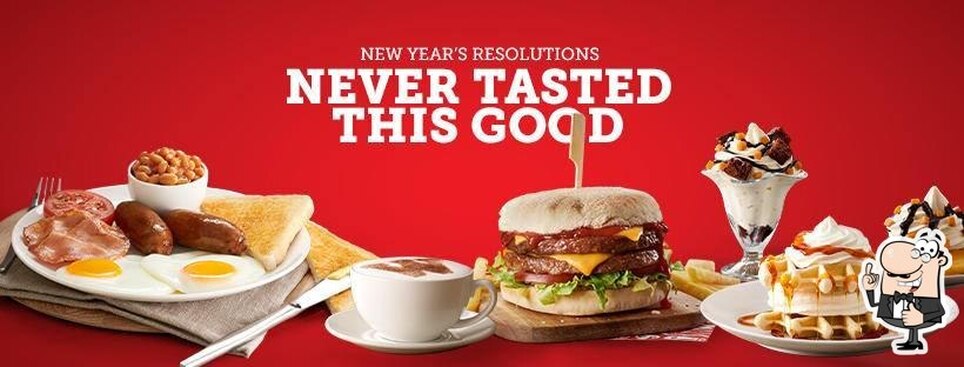 Menu at Wimpy restaurant, Burnham-on-Sea