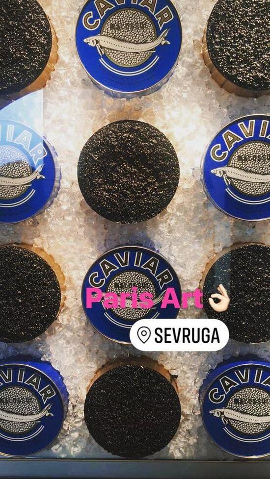 Menu at Sevruga, Antwerp