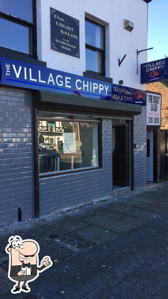 Menu at The Village chippy restaurant, Liverpool