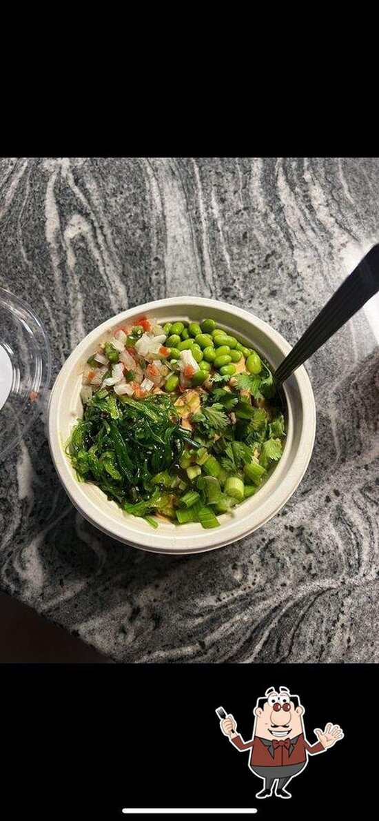 Menu at Poke Fusion restaurant, Estero