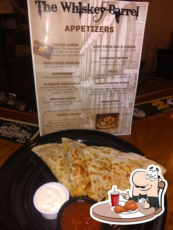Menu at The Whiskey Barrel, Portage
