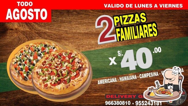 Menu at 4 Pizzas pizzeria, Peru