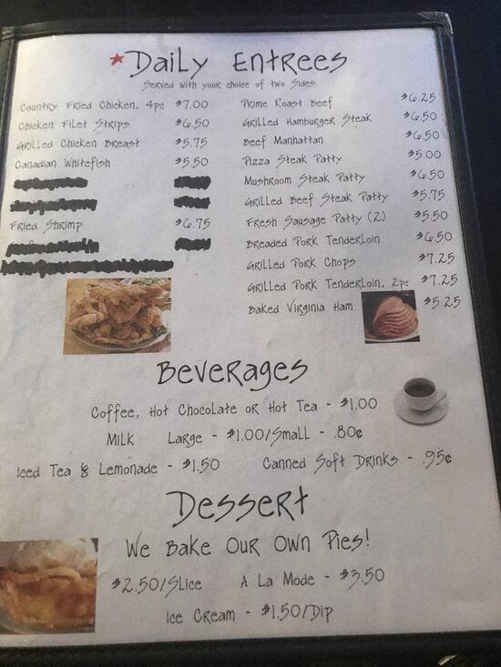 Menu at Hustons Restaurant, Arcanum