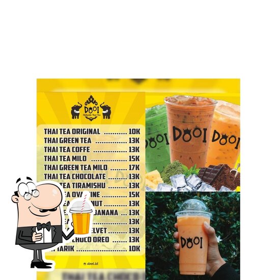 Menu at Dooi thai tea pub & bar, Banjarbaru