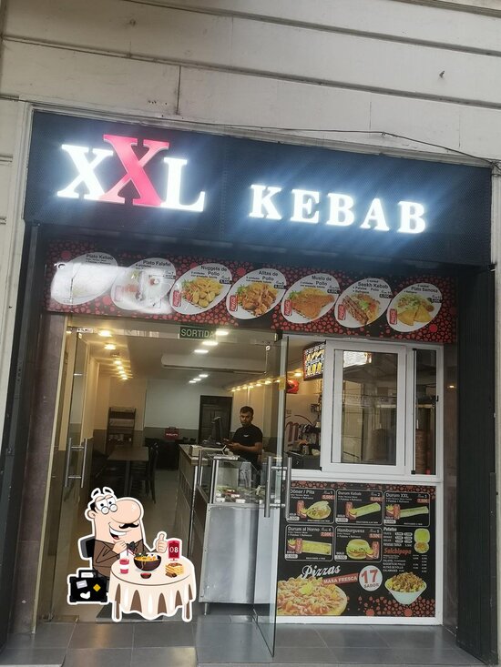 Menu at XXL KEBAB restaurant, Barcelona