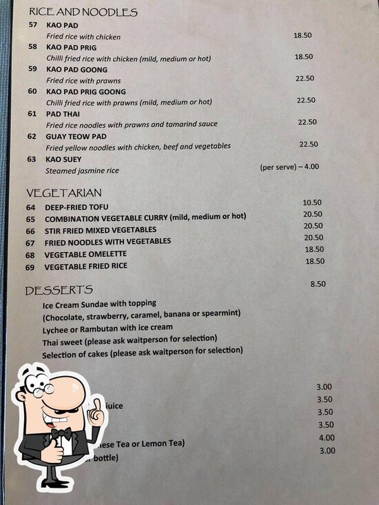 Menu at The Lemon Grass Restaurant, Geraldton