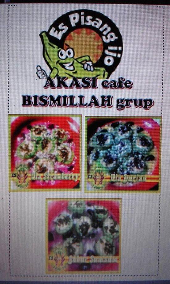 Menu at Akasi cafe, Indonesia