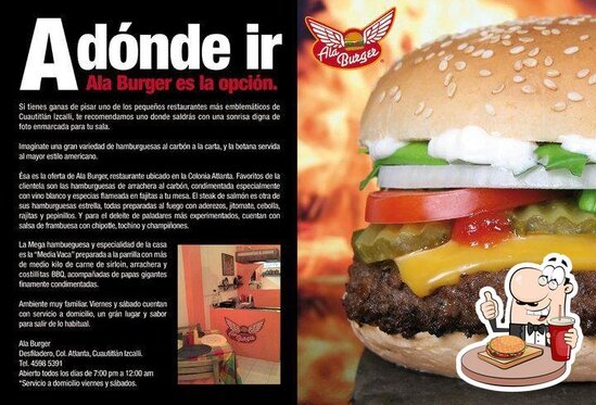 Menu at Ala Burger Oficial restaurant, Cuautitlán Izcalli