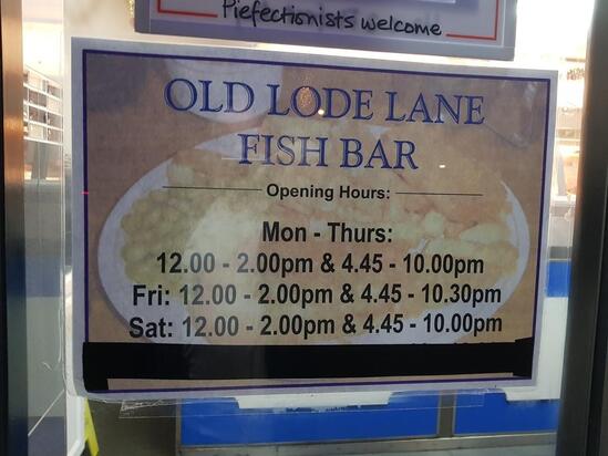 Old Lode Lane Fish Bar, Solihull - Restaurant menu, prices and reviews