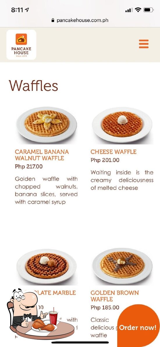 Menu at Pancake House restaurant, Marilao, Petron Service Station
