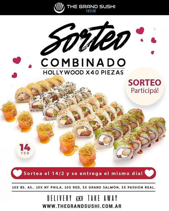 Menu at Grand Sushi restaurant, Buenos Aires