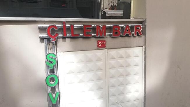 Menu at Çilem Bar, Istanbul