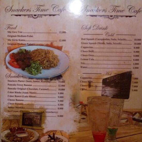 Menu at SNACKERS CAFE, Surabaya
