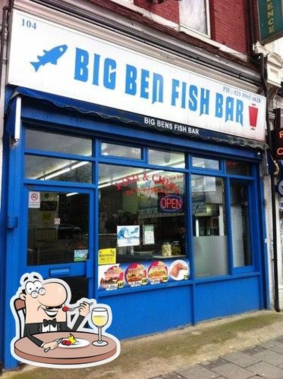 Menu at Big Ben Fish Bar, London