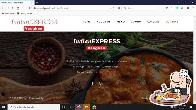 Menu at Indian EXPRESS RESTAURANT, Vaughan