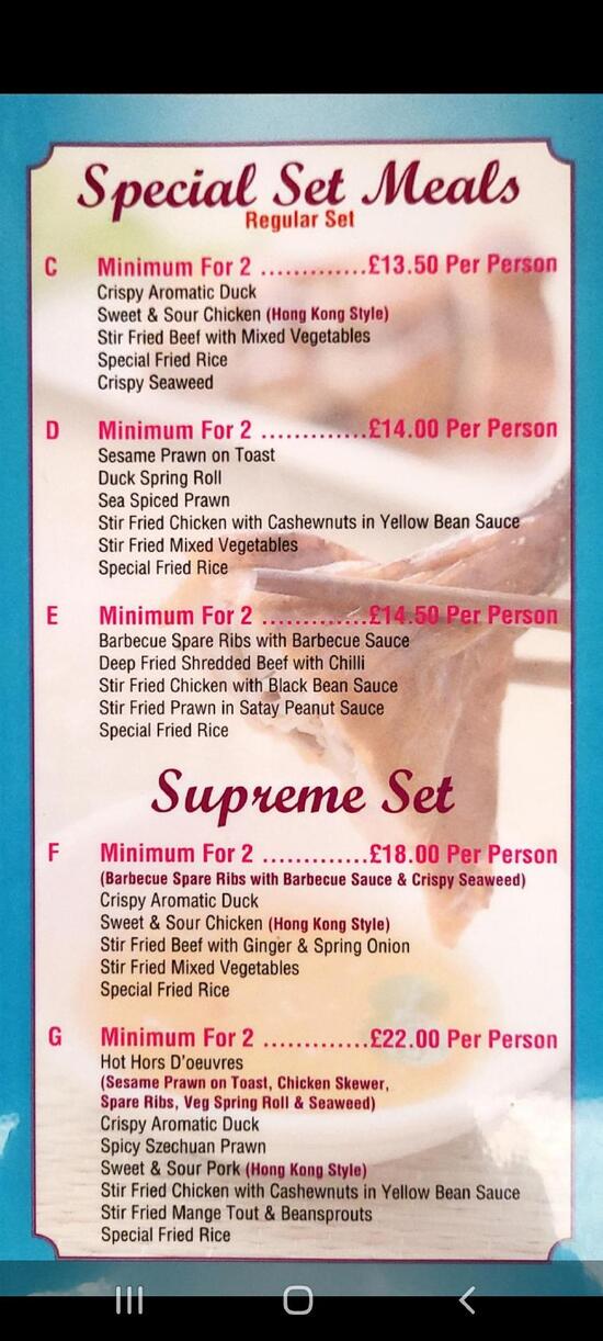 Happy Valley Chinese Rusthall in Royal Tunbridge Wells - Restaurant ...