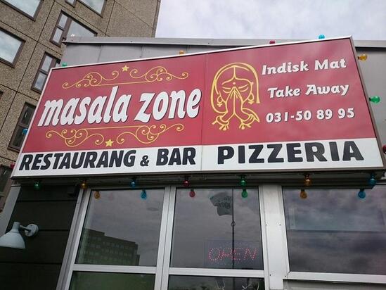 Menu at Masala Zone restaurant, Gothenburg
