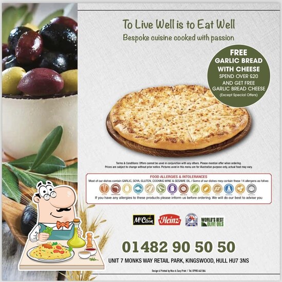 Menu at KINGSWOOD PIZZA pizzeria, Hull