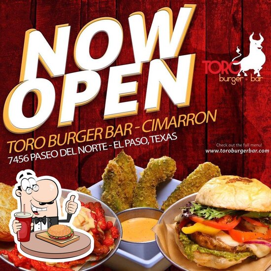 Toro Burger Bar, 7456 Cimarron Market Ave in El Paso - Restaurant menu ...