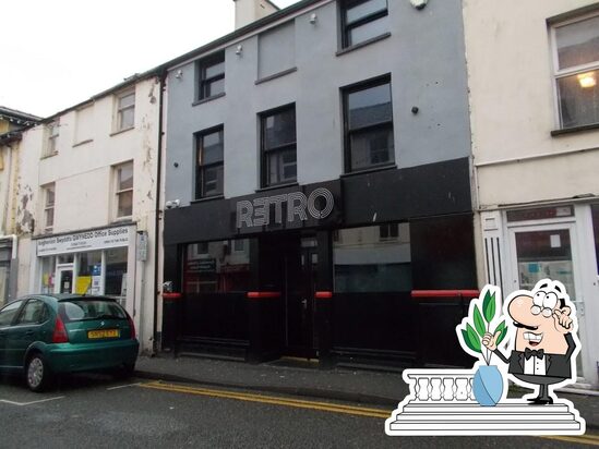 Menu at Retro club, Bangor