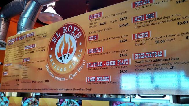 El Roy's Mexican Grill, 210 Edith St in Petaluma - Restaurant menu and ...