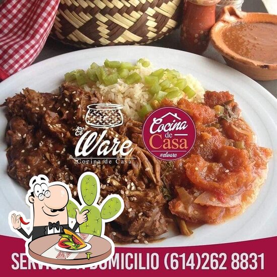 Menu at El Ware restaurant, Chihuahua