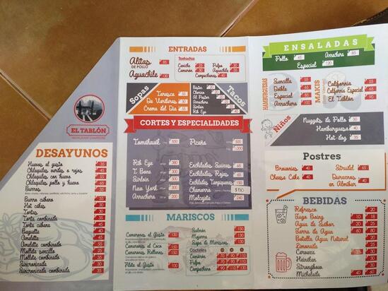 Menu at Restaurant Campestre El Tablon, Puruándiro, Carretera ...