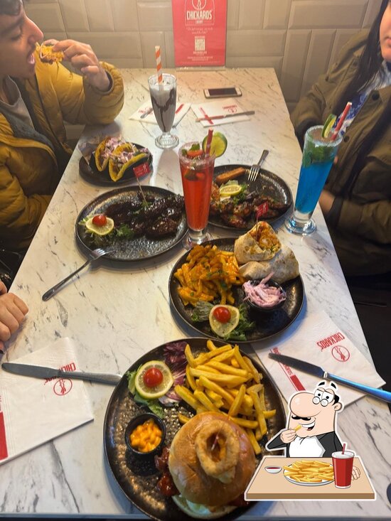 Menu at Chickaros Cardiff restaurant, Cardiff