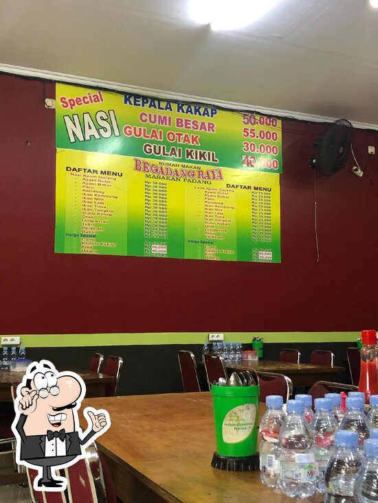 Menu at Begadang Raya restaurant, Krikilan