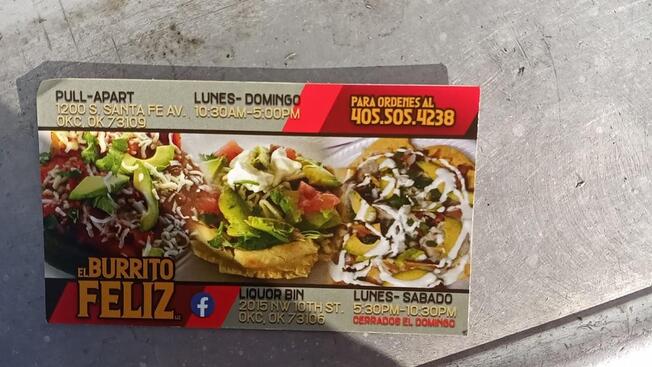 El Burrito Feliz, 215 NW 10th St in Oklahoma City - Restaurant reviews