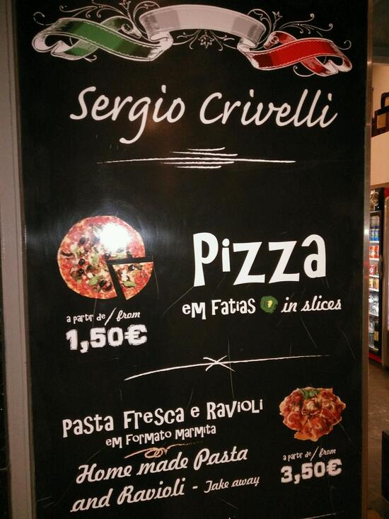 Menu at Fast Good De Sergio Crivelli pizzeria, Porto