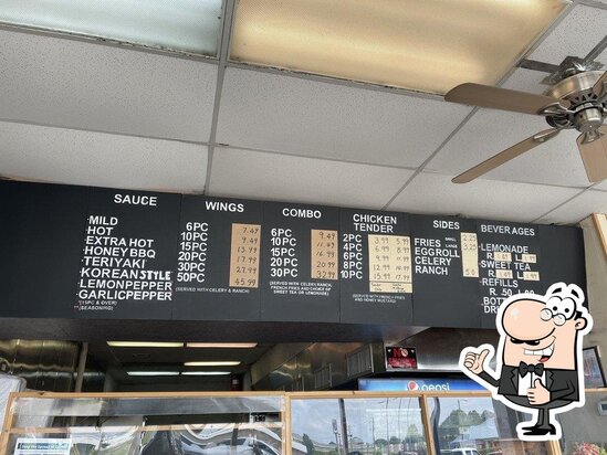 Carta del restaurante Hot Wings Express, Montgomery