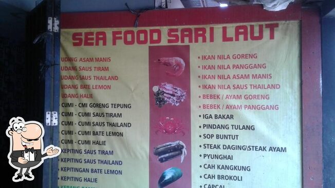 Menu at SEA FOOD SARI LAUT restaurant, Indonesia
