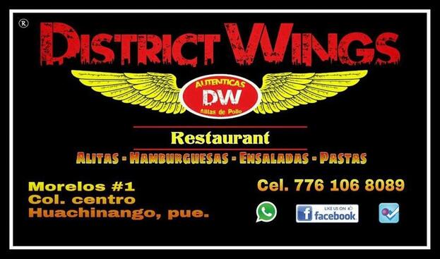 Menu at District Wings Restaurant, Huauchinango