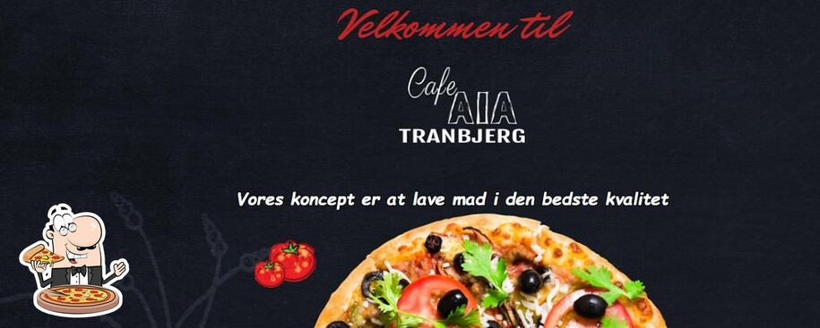 Menu at Café AIA cafeteria, Tranbjerg J