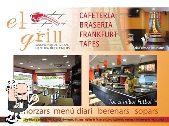 Carta del restaurante Braseria El Grill, Callús