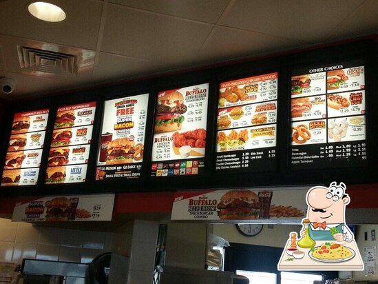 Menu at Hardee's restaurant, Thibodaux