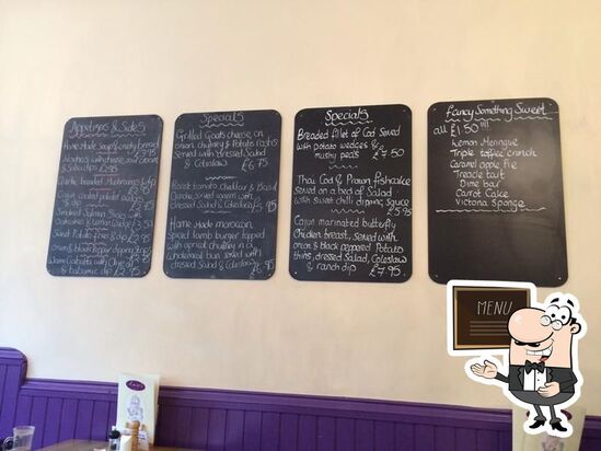 Menu at Lucy's Cafe, Mansfield