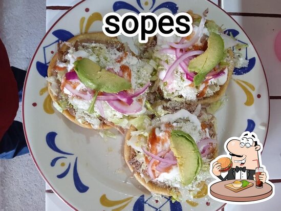 Menu at Sopes la chata restaurant, Tecate