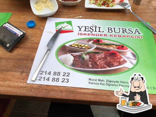 Menu at Bursa İskender, Edirne