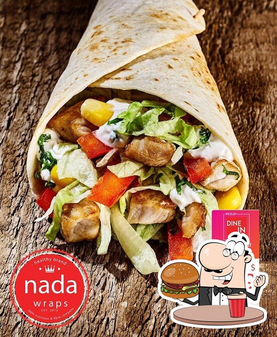 Menu at Nada Wraps restaurant, Toronto