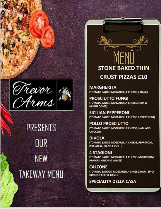 Menu at Trevor Arms Marford pub & bar, Wrexham
