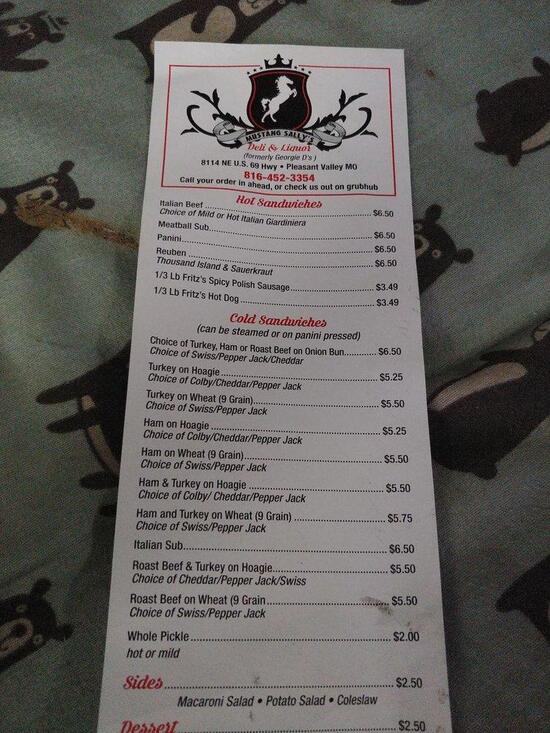 Georgie Ds Liquor & Deli in Pleasant Valley - Restaurant menu and reviews