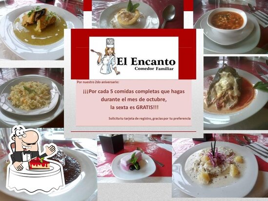 Menu at El Encanto restaurant, Villa del Carbón