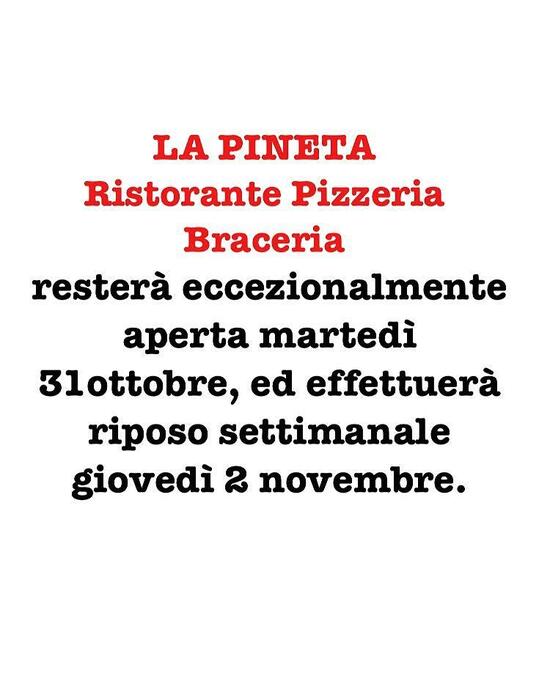 Menu da La Pineta - Ristorante Pizzeria Braceria, Castelvenere