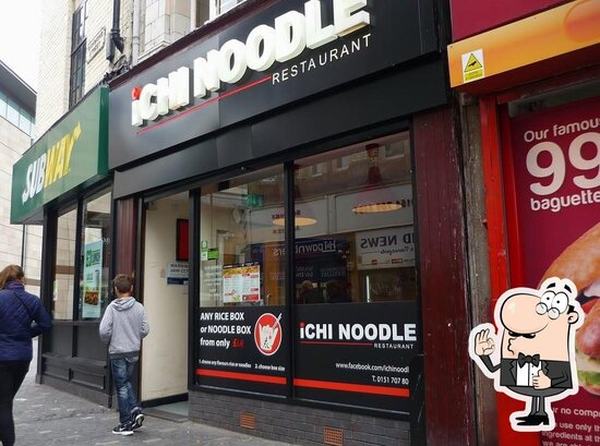Menu at Ichi Noodle Restaurant, Liverpool