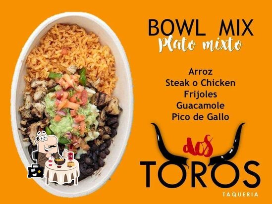 Menu at Dos Toros Mex-Food restaurant, Reynosa