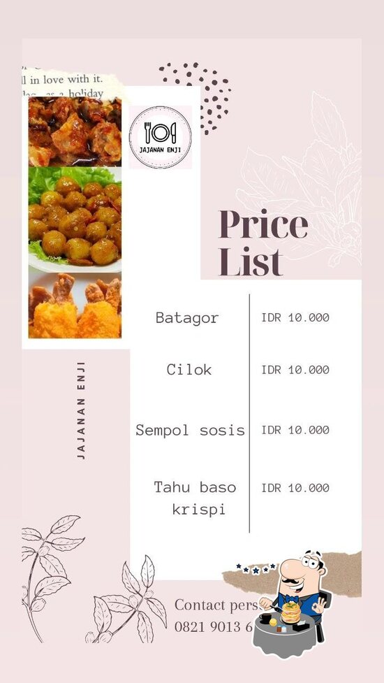 Menu at Jajanan ENJI restaurant, Palu