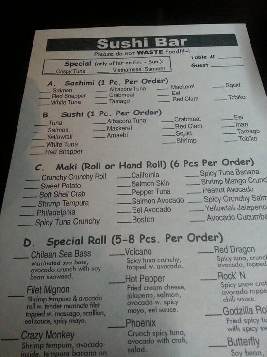 Menu at Sushi Time 560 restaurant, Bethpage