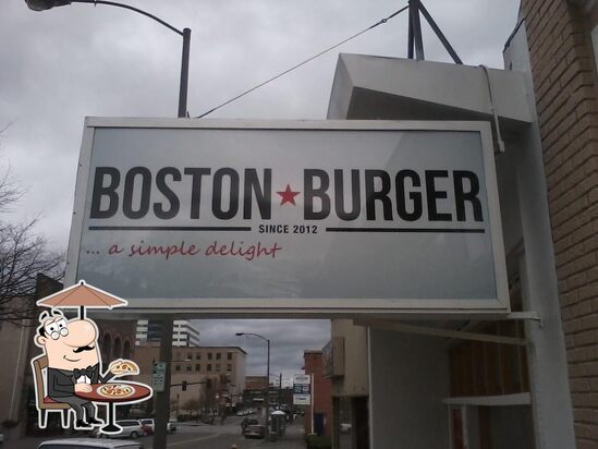 Menu at Boston Burger restaurant, Everett